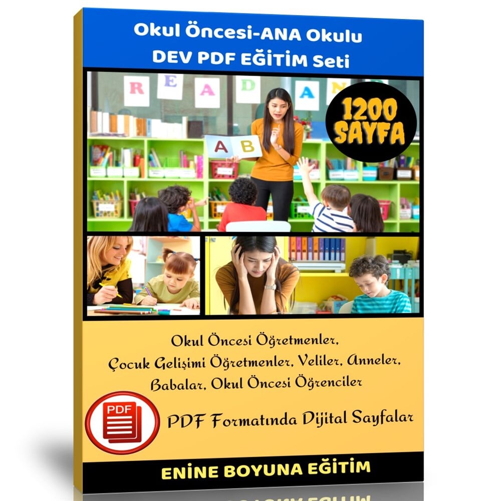 Okul Öncesi – Anaokulu DEV PDF Eğitim Seti (1200 Sayfa)