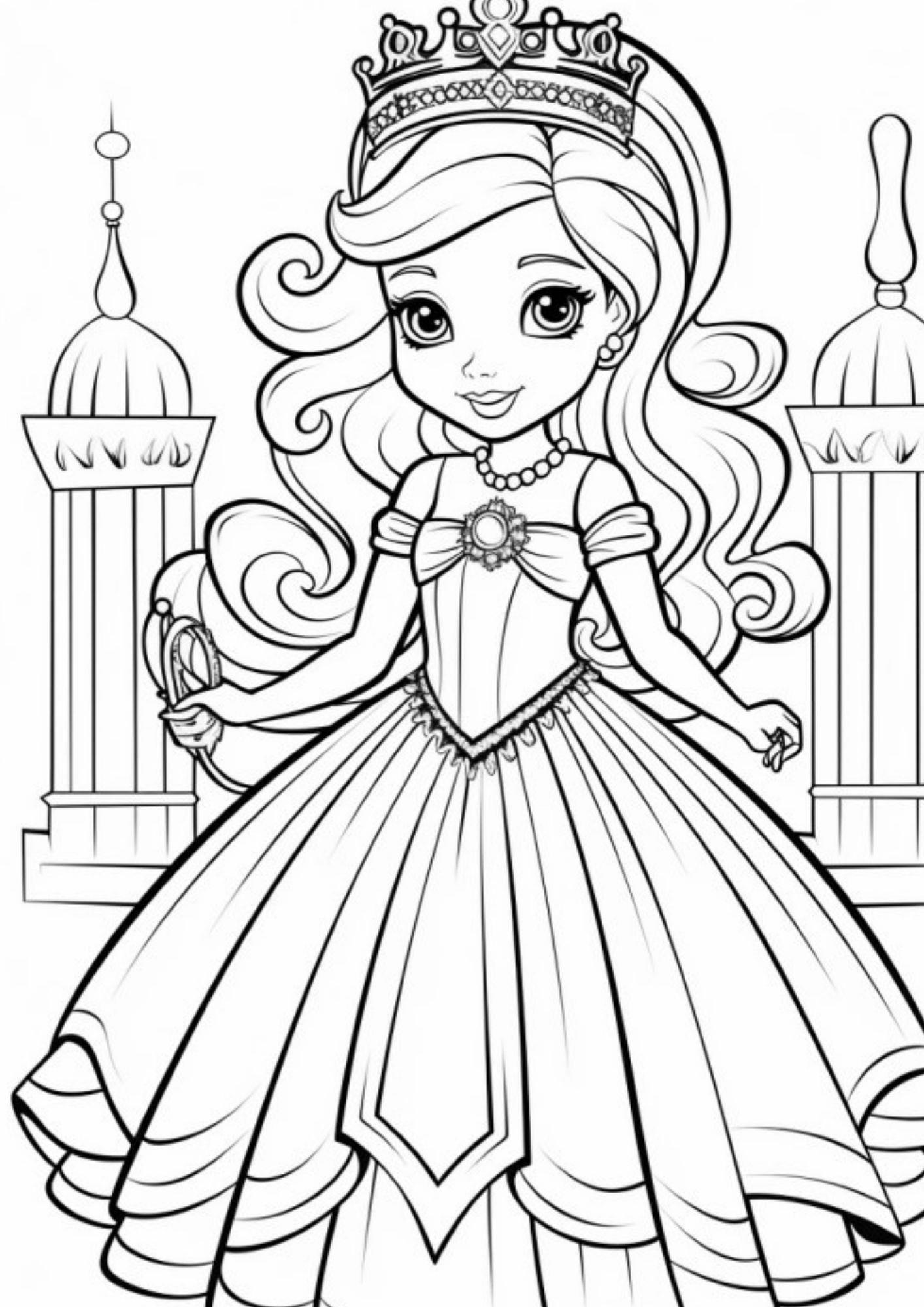 Prenses Boyama Kitabı (100 Süper Boyama)