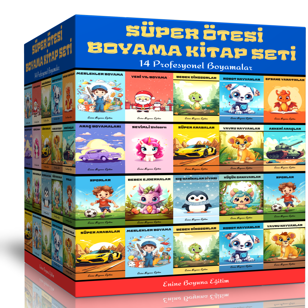 Süper Ötesi Boyama Kitap Seti (14 Profesyonel Boyama Kitabı)