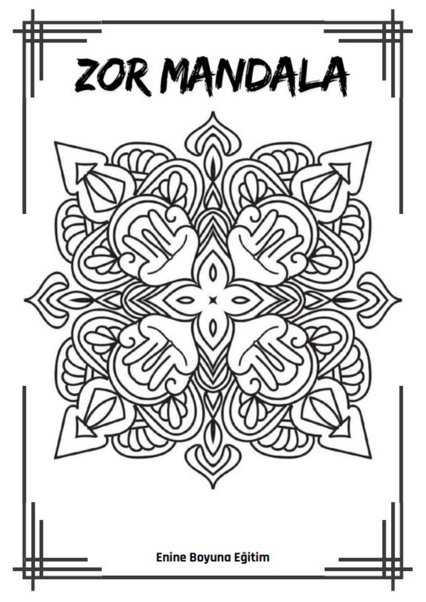 Zor Mandala Boyama Kitabı (100 Seçilmiş Mandala)