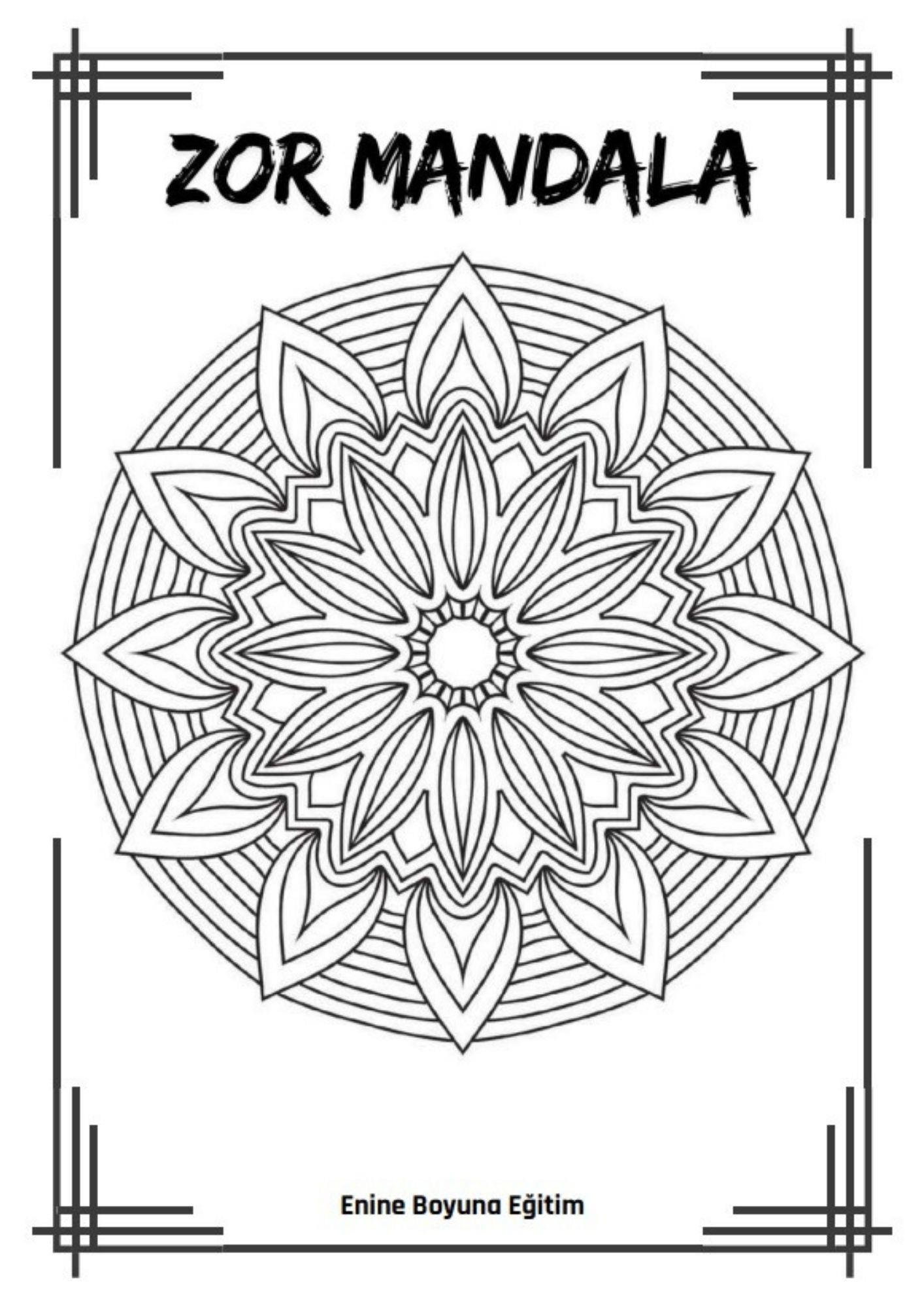 Zor Mandala Boyama Kitabı (100 Seçilmiş Mandala)