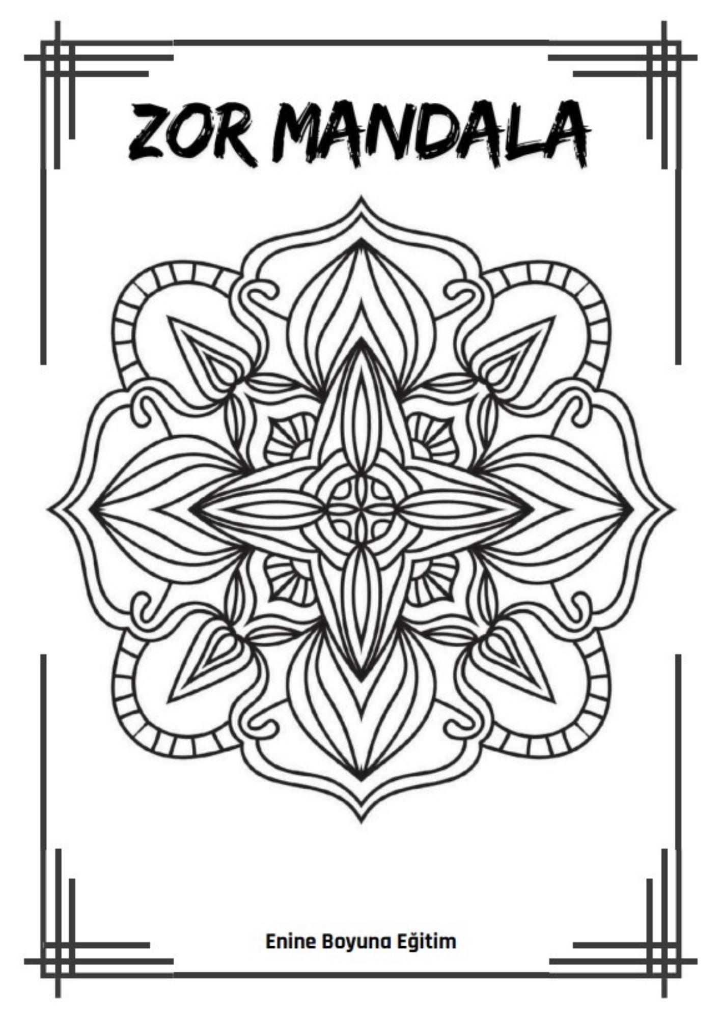 Zor Mandala Boyama Kitabı (100 Seçilmiş Mandala)