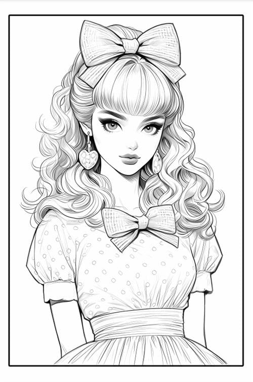 Kızlar İçin ANİME Boyama Kitabı (60 SÜPER Ötesi Boyamalar)