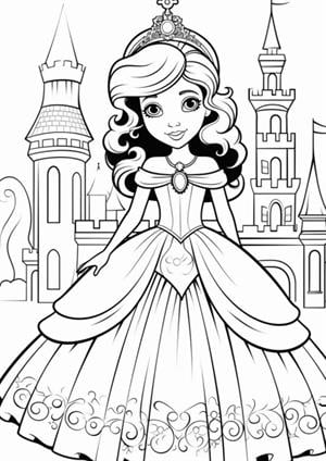 Prenses Boyama Kitabı (100 Süper Boyama)