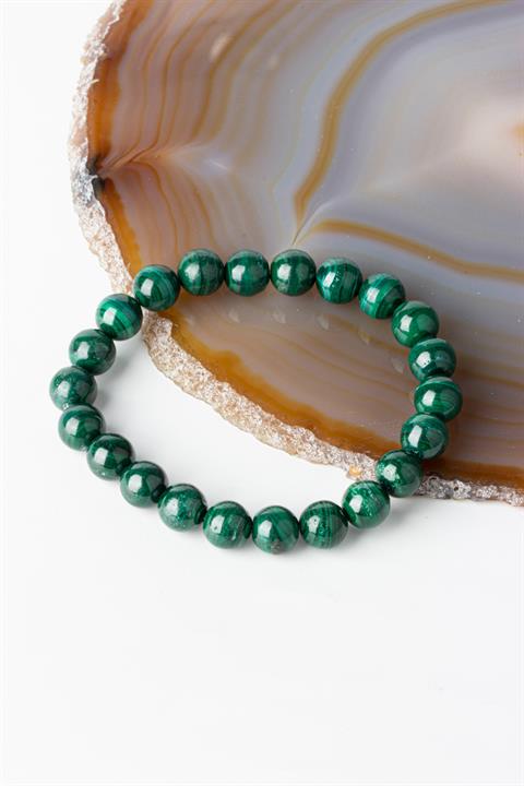 Malahit Küre Kesim 8 mm Bileklik