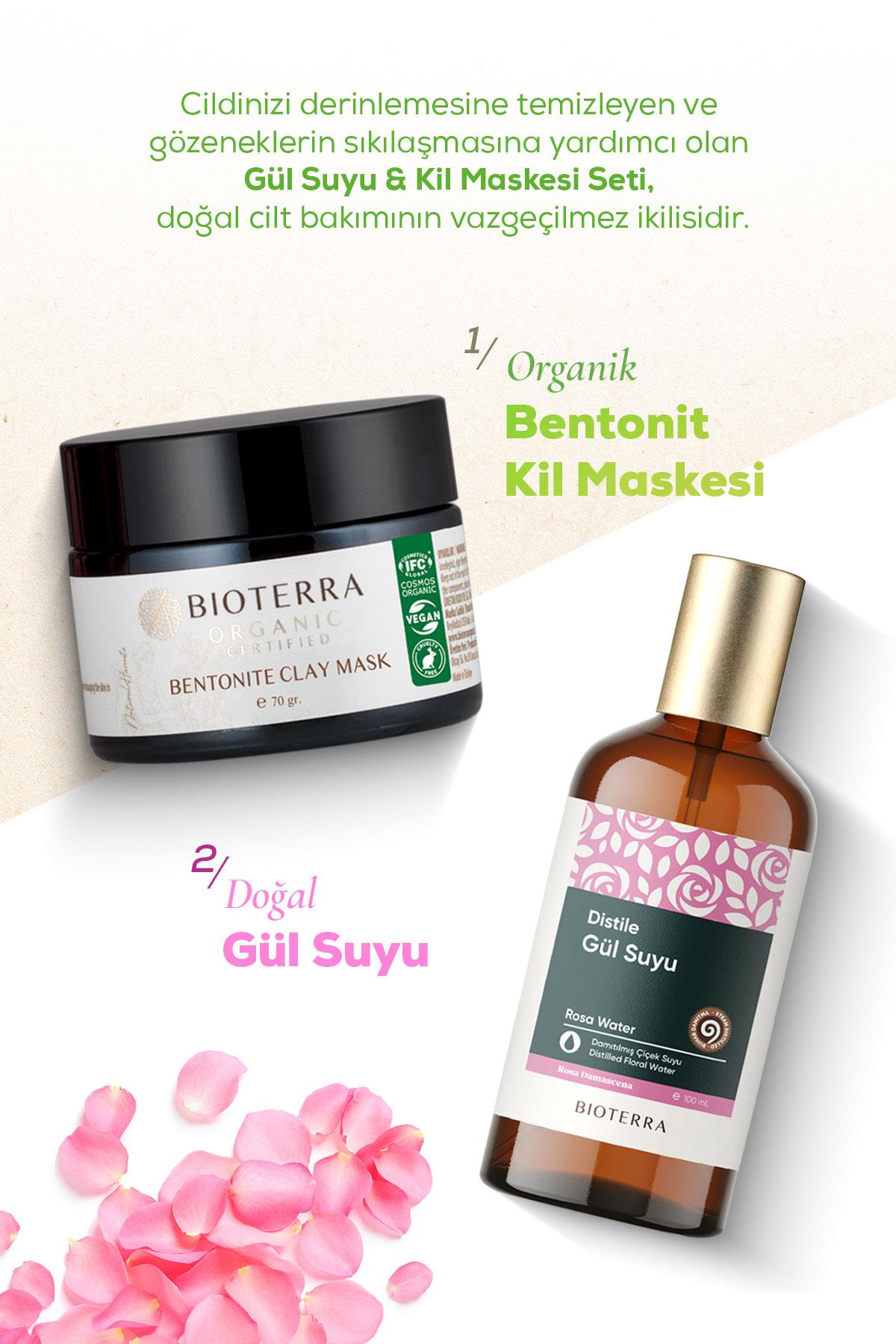 "Doğal Güzellik: Organik Gül Suyu ve Kil Maskesi Seti ile Kusursuz Cilt ...