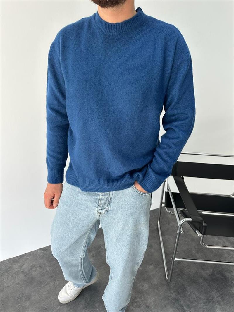 Lacivert Basic Peluş Triko