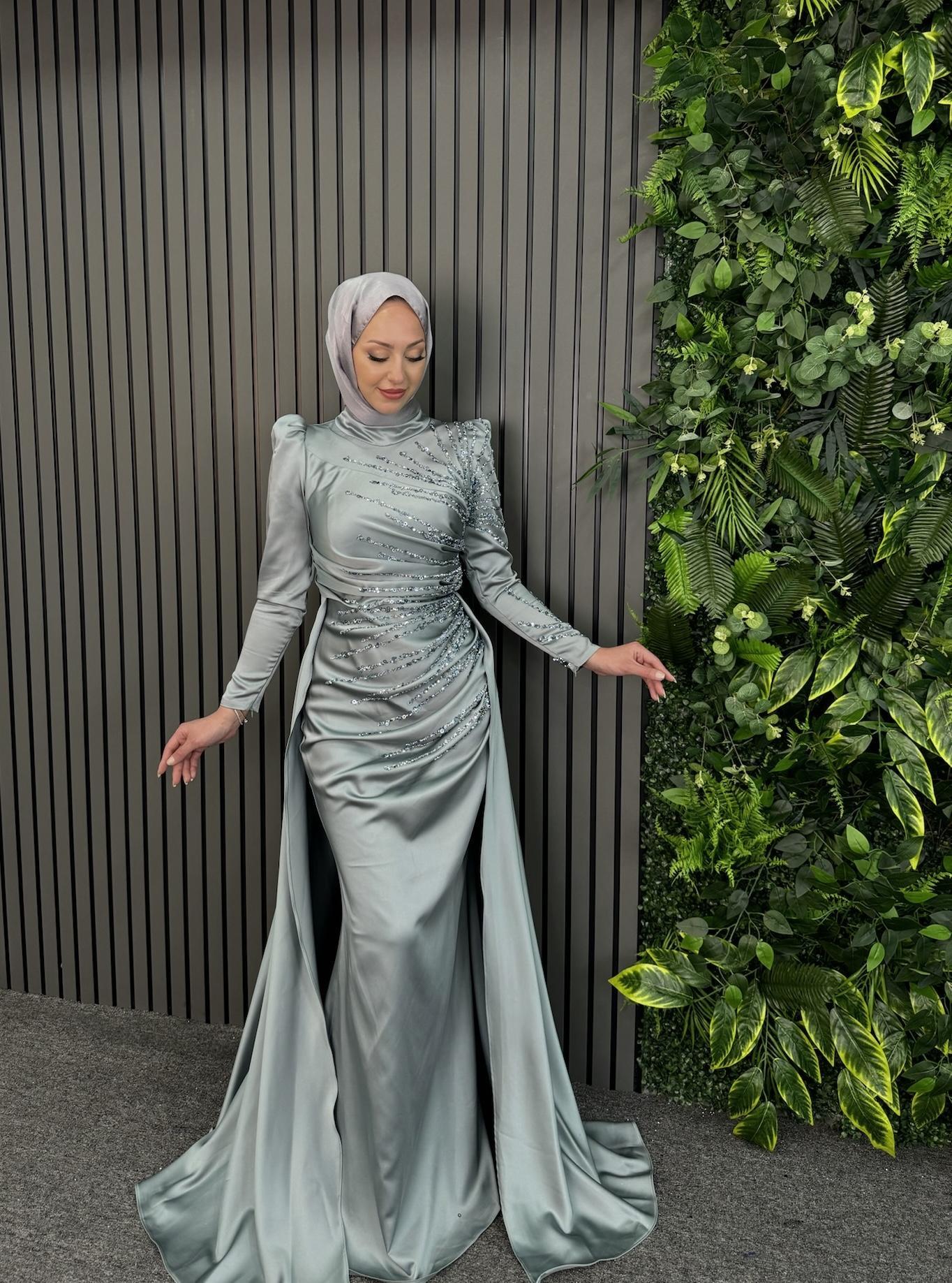 Gala Abiye Pastel Mavi