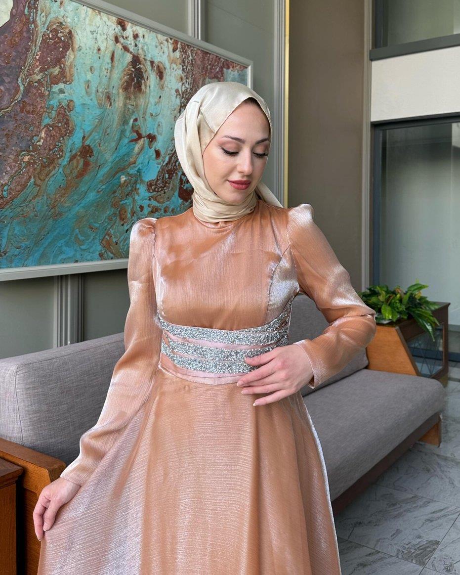 Kemeri Taşlı Janjan Abiye Gold