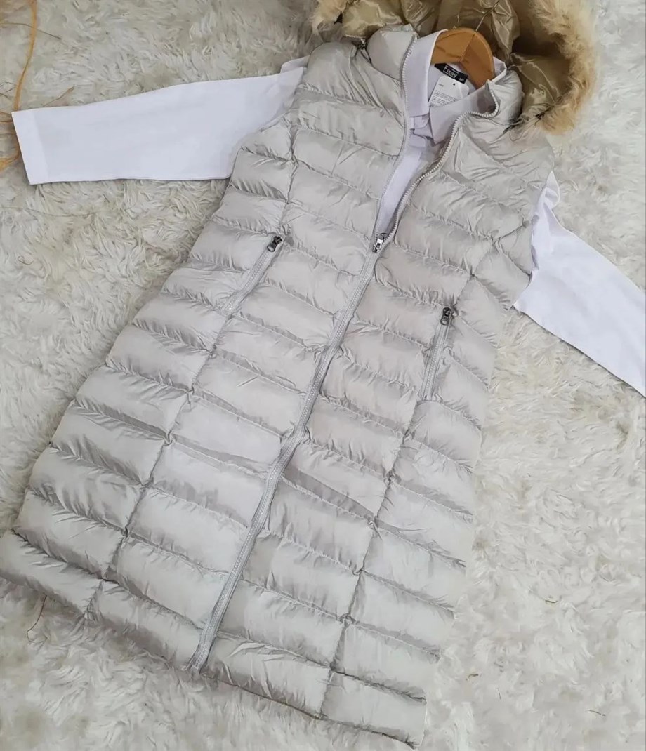 Krem Renk Kolsus Şişme Yelek