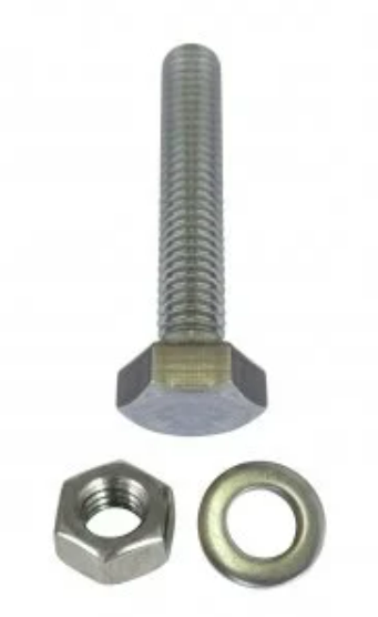 Paslanmaz Metrik 6 Krom 25mm Civata + Somun + Pul | elektrikdukani.com