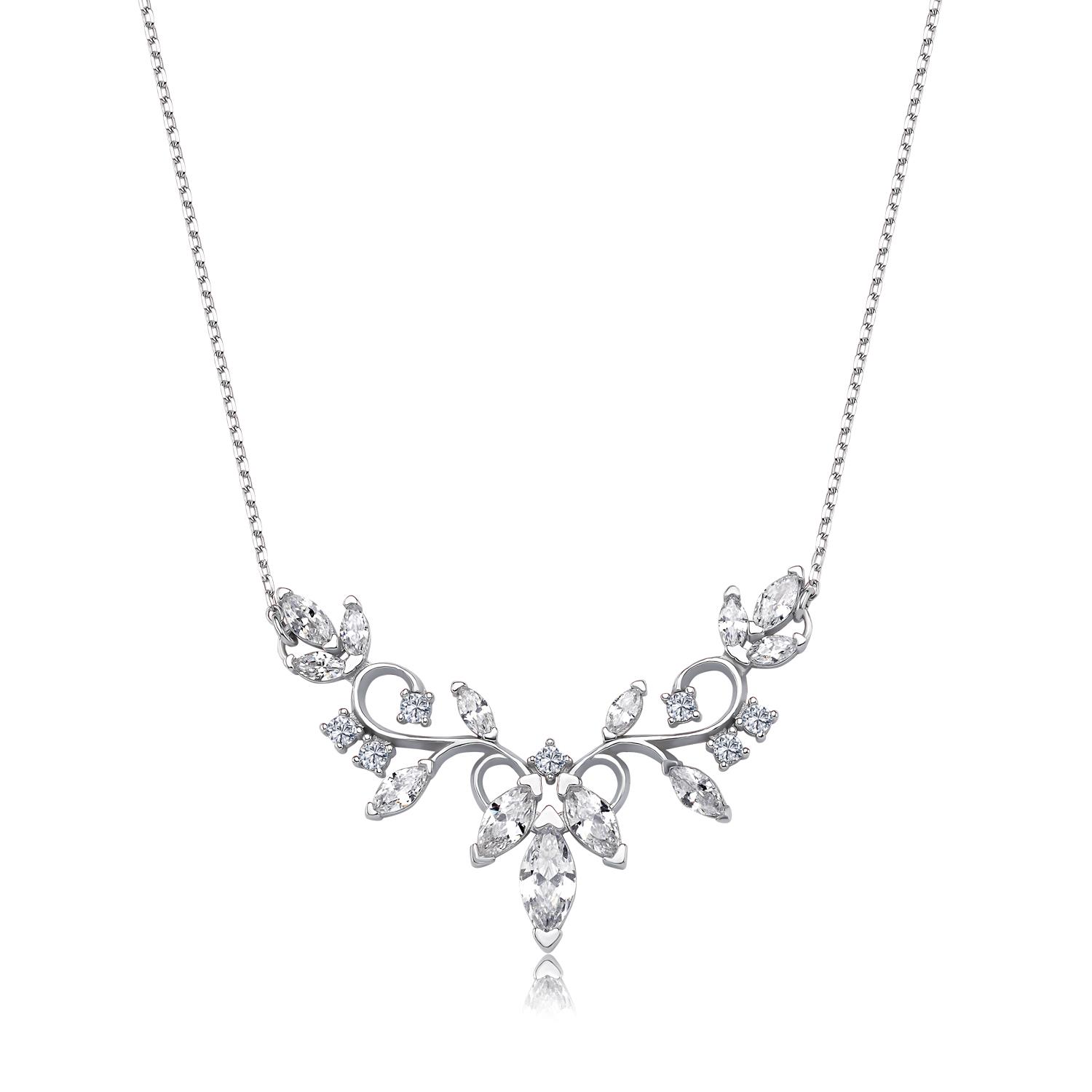 Pırlanta Montür Zarif Aşk Bestesi Gümüş Su Yolu Set | Mia Vento