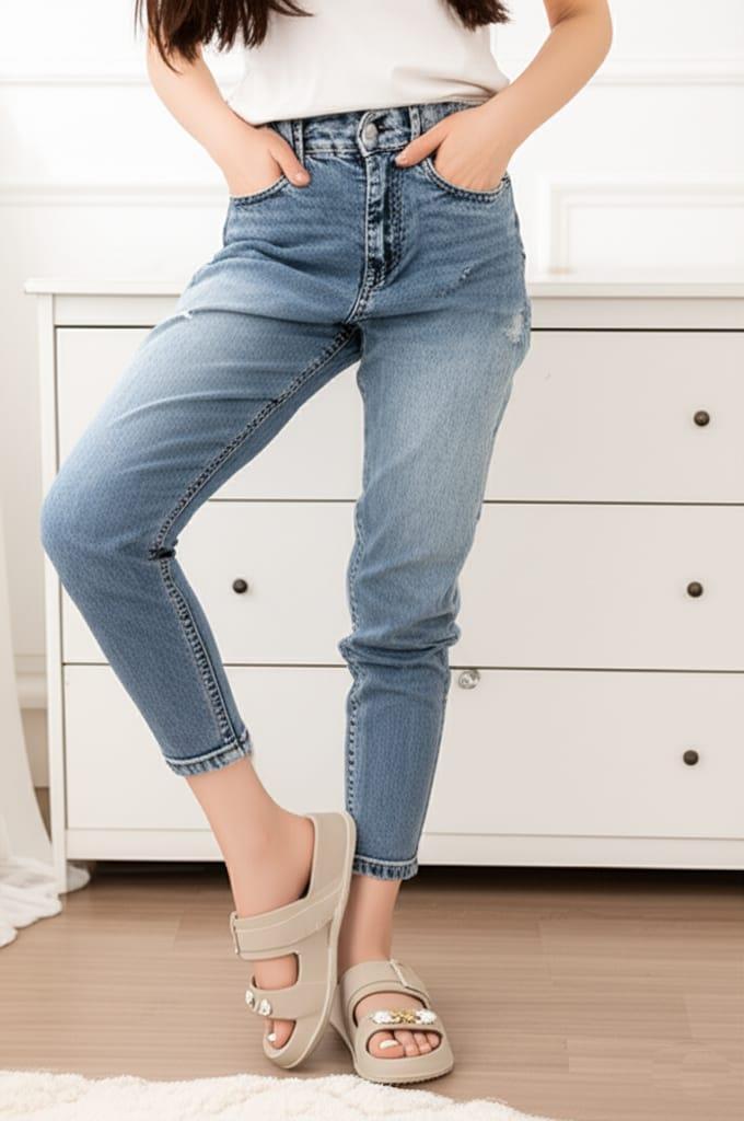 Letao Evona Kadın Islak Zemine Uygun Taşlı KremTerlik