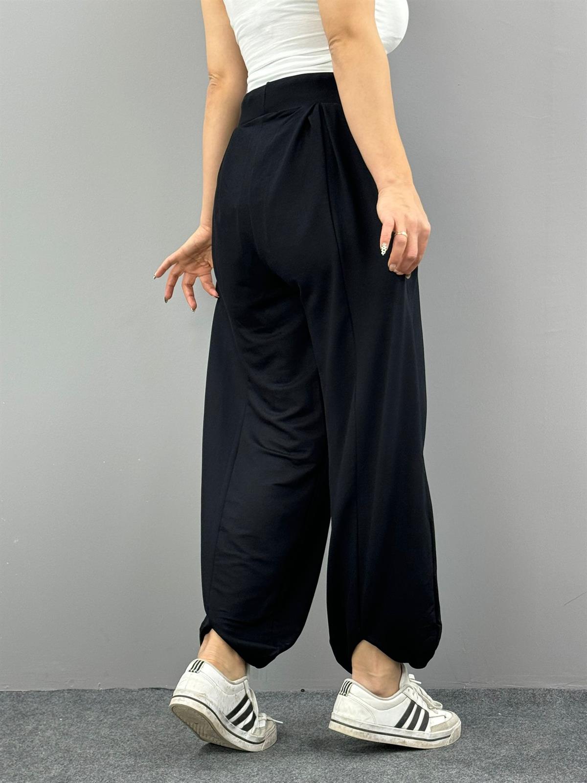 Oys Modal Siyah Şalvar Pantolon