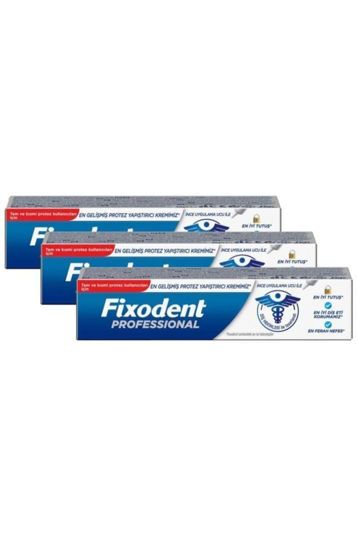 Fixodent Professıonal Diş Protez Yapıştırıcı Krem 40 gr x 3 Adet