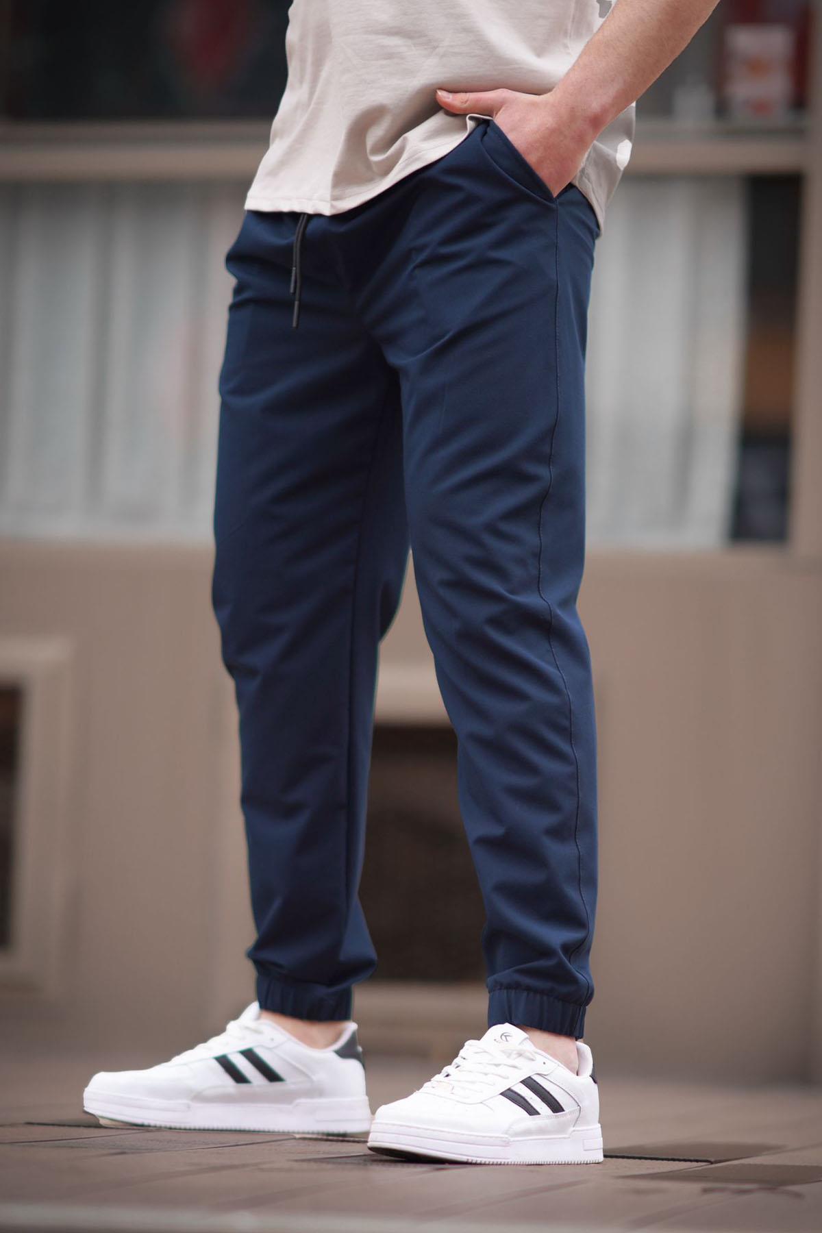 Petrol Mavisi Erkek Jogger Pantolon - Madmext