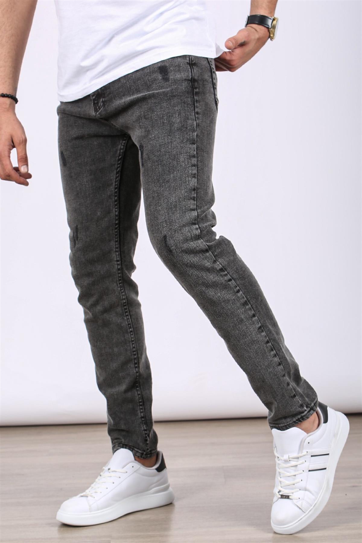 Skinny Fit Siyah Erkek Jean - Madmext