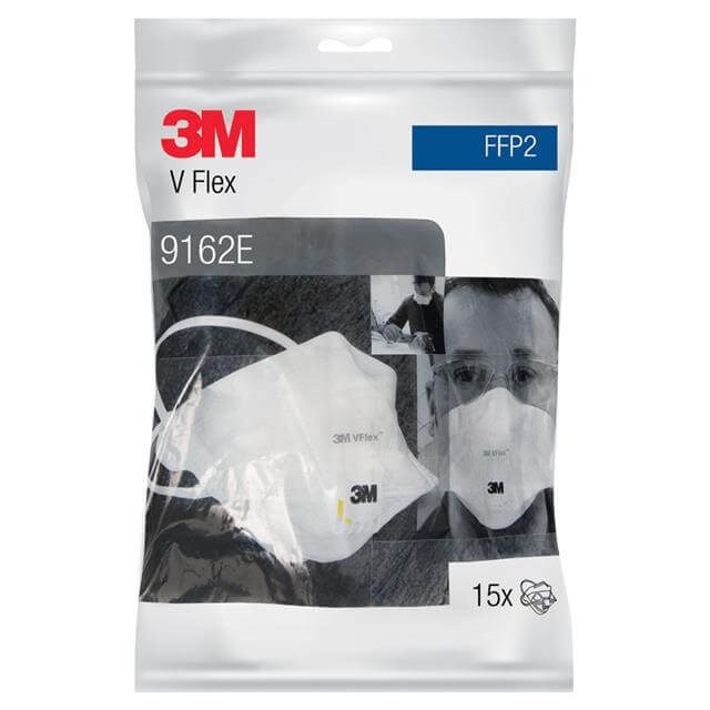 3M Ventilli Toz Maskesi 15’li Paket 9162E FFP2 | SSA Store