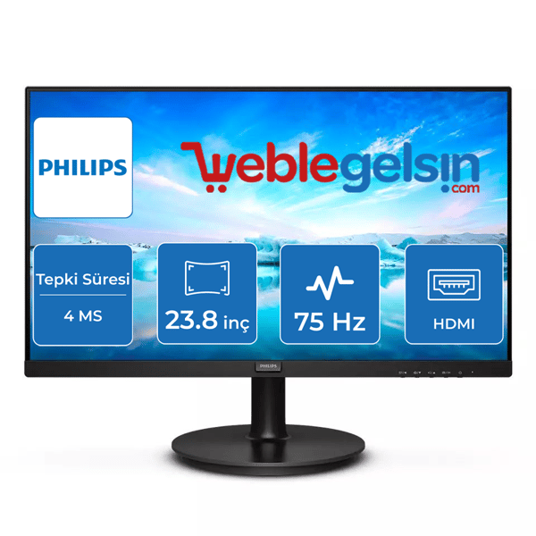 23.8 PHILIPS 242V8LA/01 LED FHD 75HZ 4MS HDMI DP | Weblegelsin