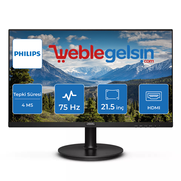 21.5 PHILIPS 222V8LA/00 LED FHD 4MS 75HZ HDMI DP En Uygun Fiyatlarla ...