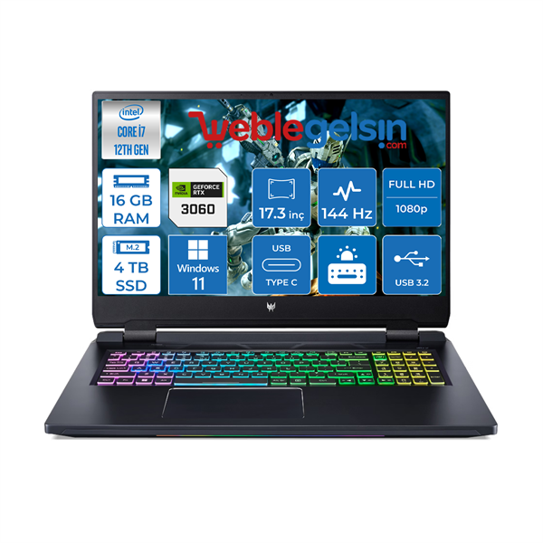 Acer Nitro Predator Helios PH317-56-79MX Intel Core I7 12700H DDR5 16GB ...