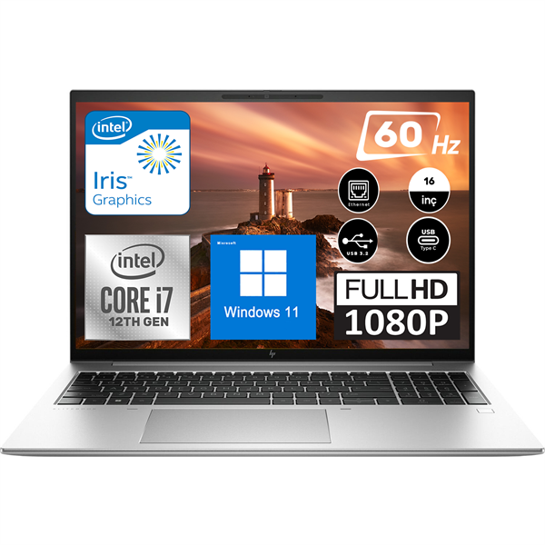 HP Elıtebook 860 G9 Intel Core i7 1255U 32GB 256GB SSD 16" WUXGA ...