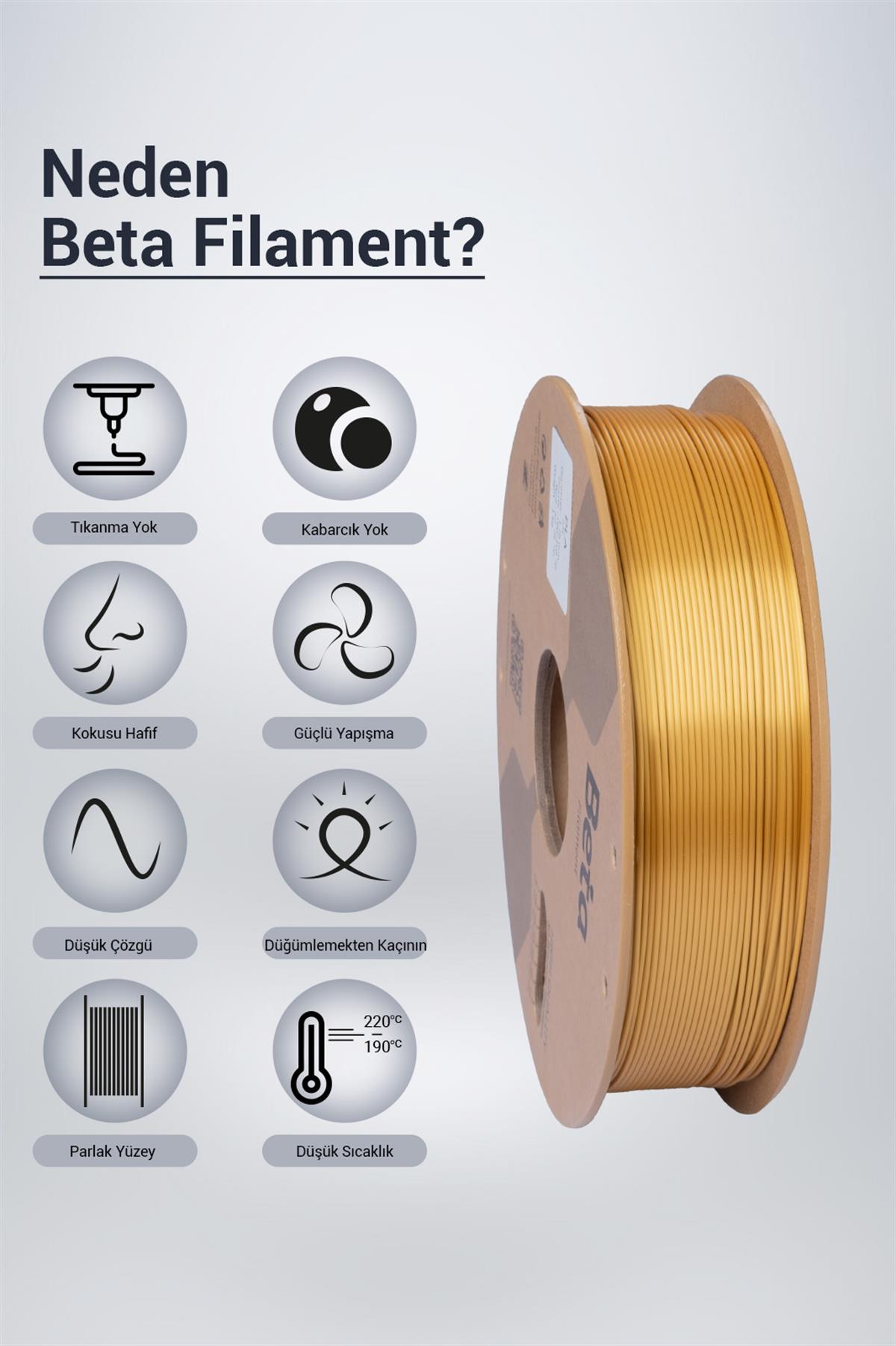 Beta PLA-Silk Filament Gold