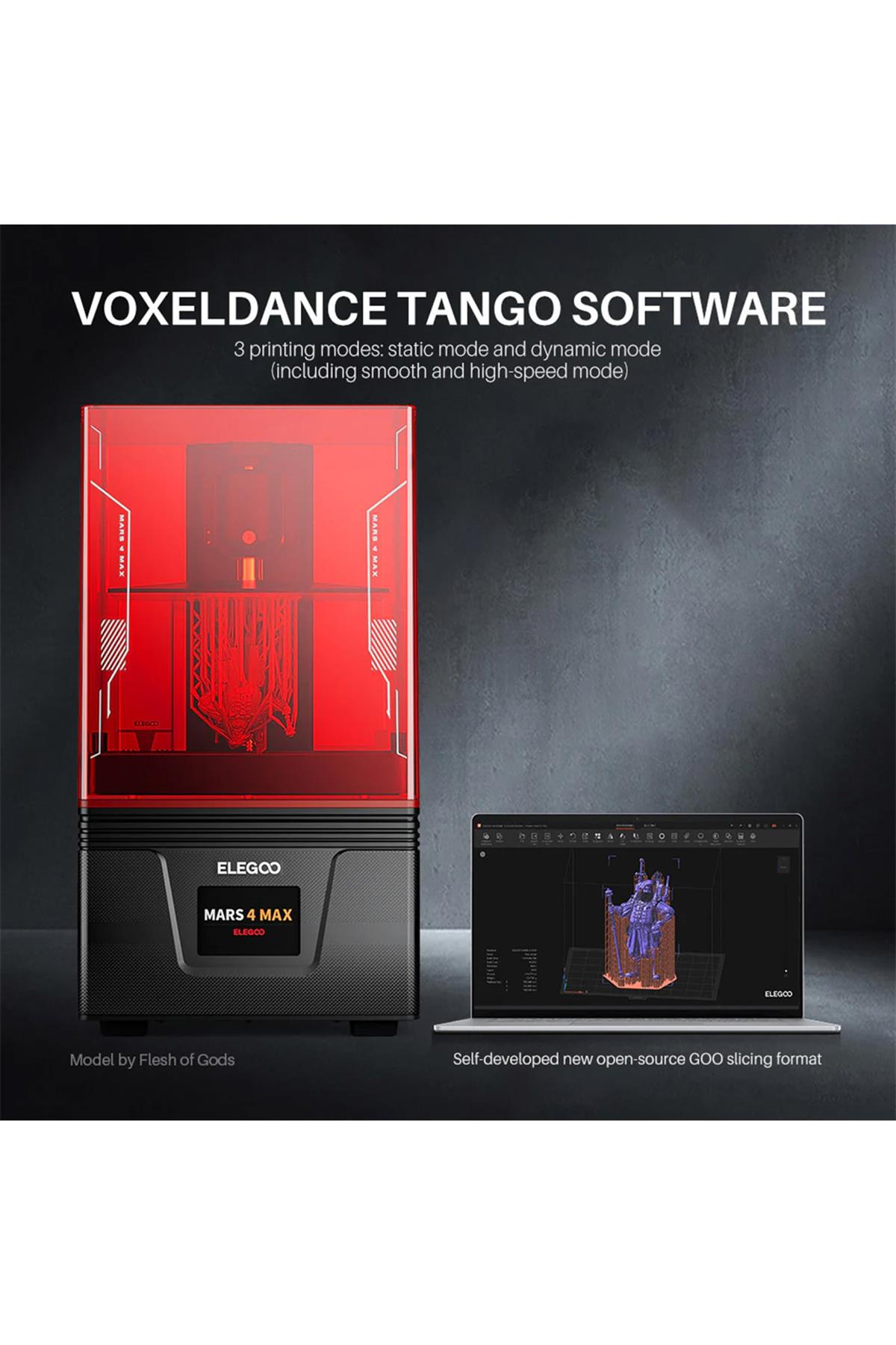 ELEGOO Mars 4 Max MSLA Resin 3D Printer with 6K Mono LCD