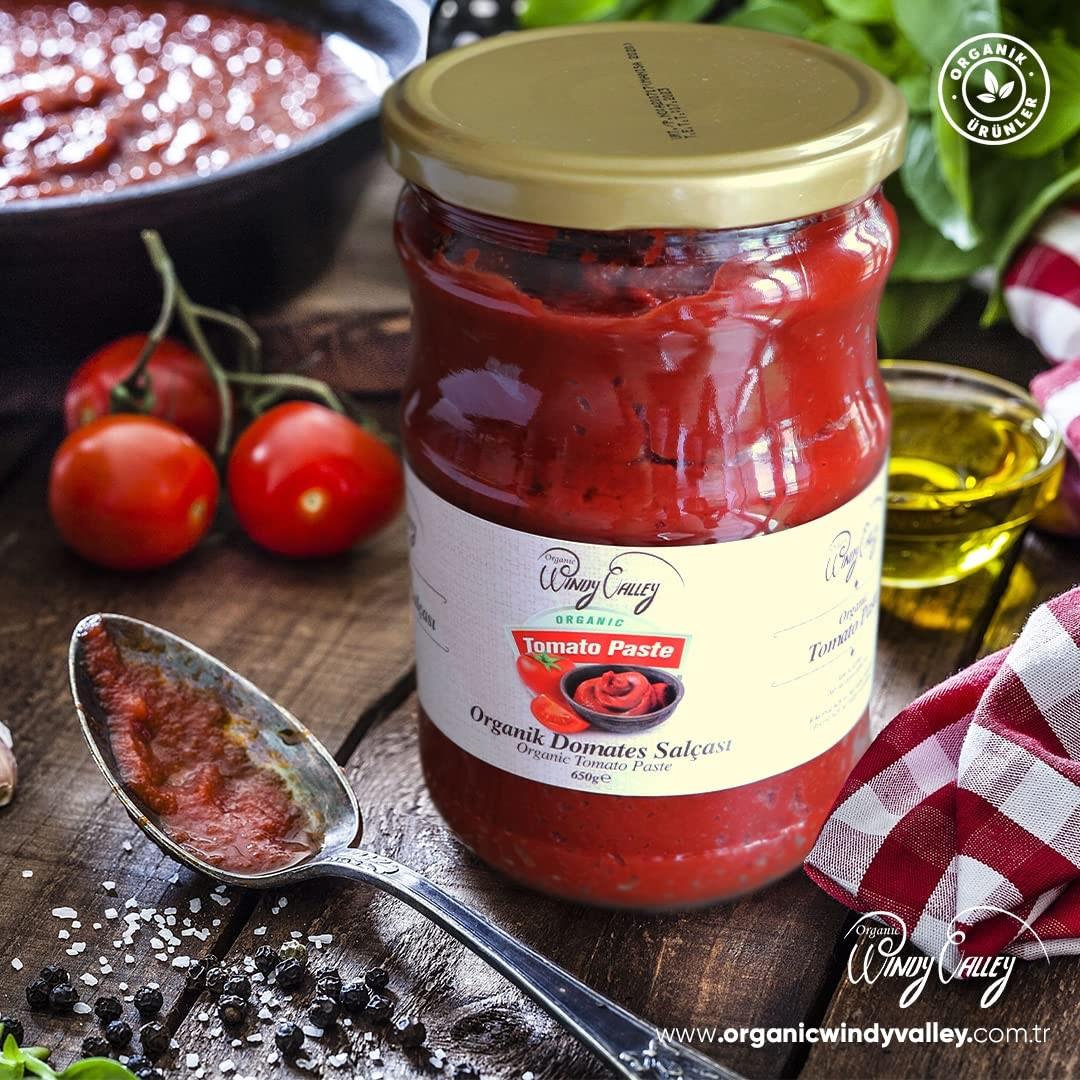 Organik Domates Salçası 2'li Paket (650 gr + 650 gr) | İlave Tuz İçermez