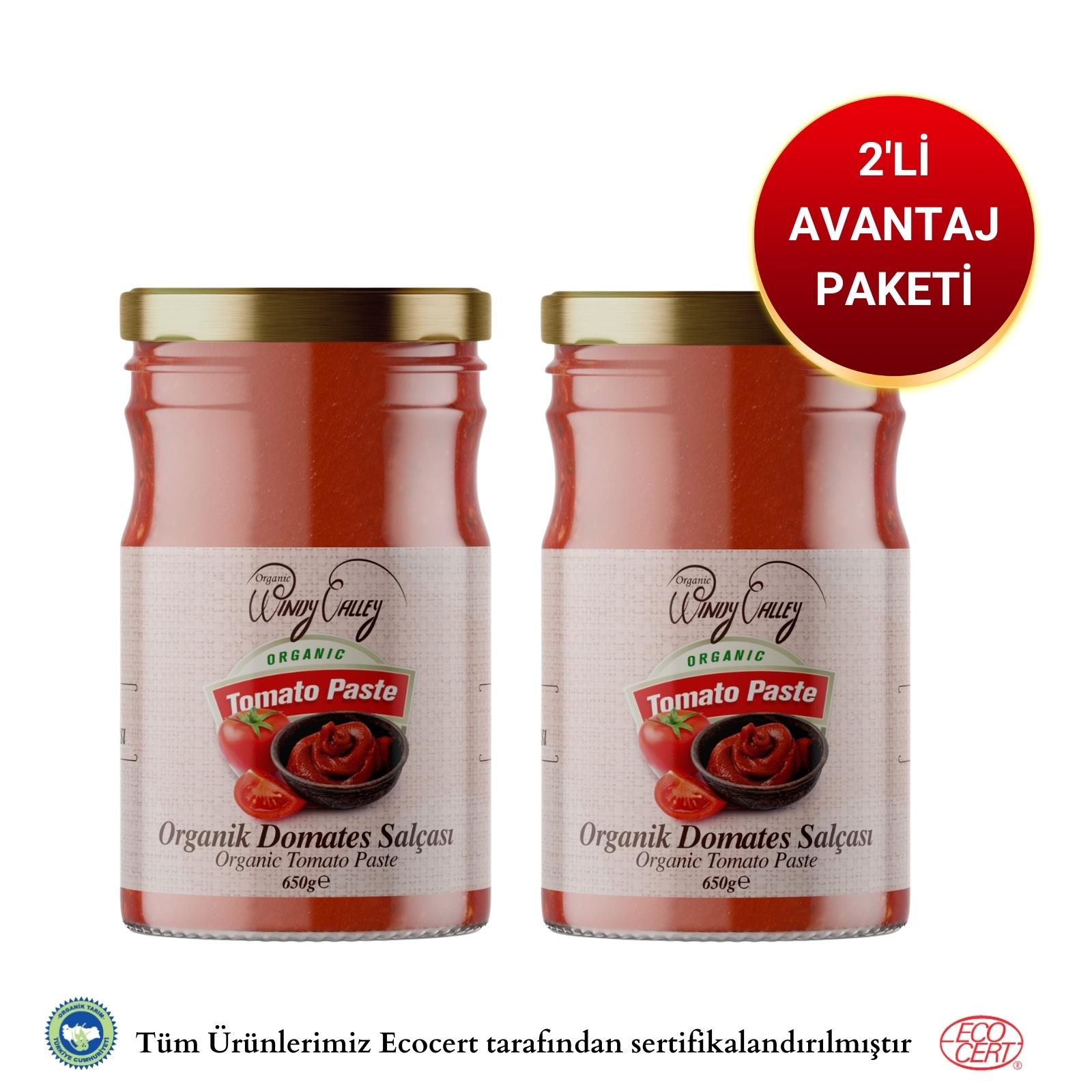 Organik Domates Salçası 2'li Paket Ecocert Sertifikalı(650gr+650gr ...