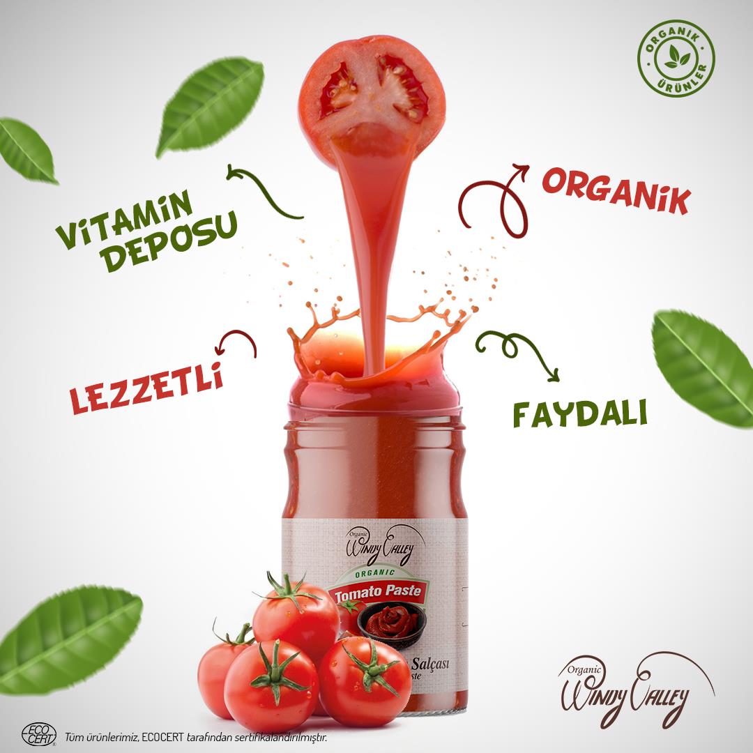 Organik Domates Salçası 2'li Paket Ecocert Sertifikalı(650gr+650gr ...
