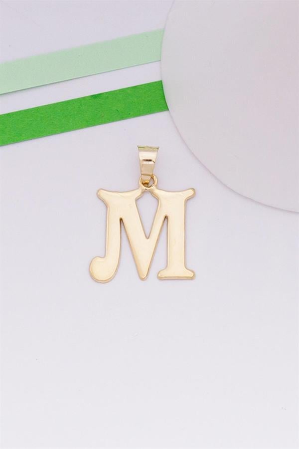 Altın M Harf Şirin Kolye Ucu