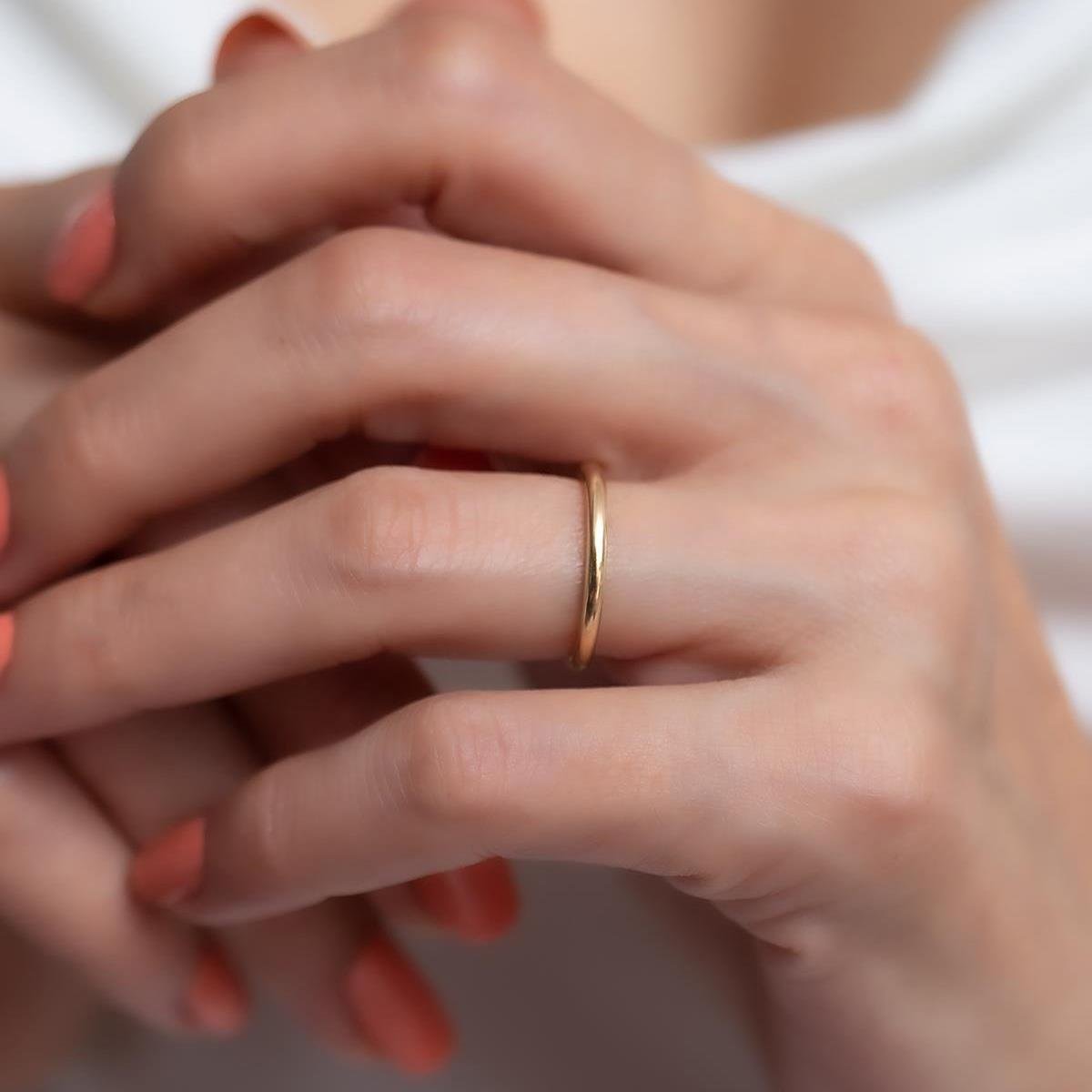 14 Ayar Altın 2 Mm Klasik Alyans | Bayar Gold Alyans