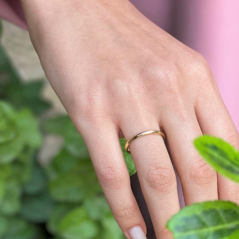 14 Ayar Altın 2 Mm Klasik Alyans | Bayar Gold Alyans