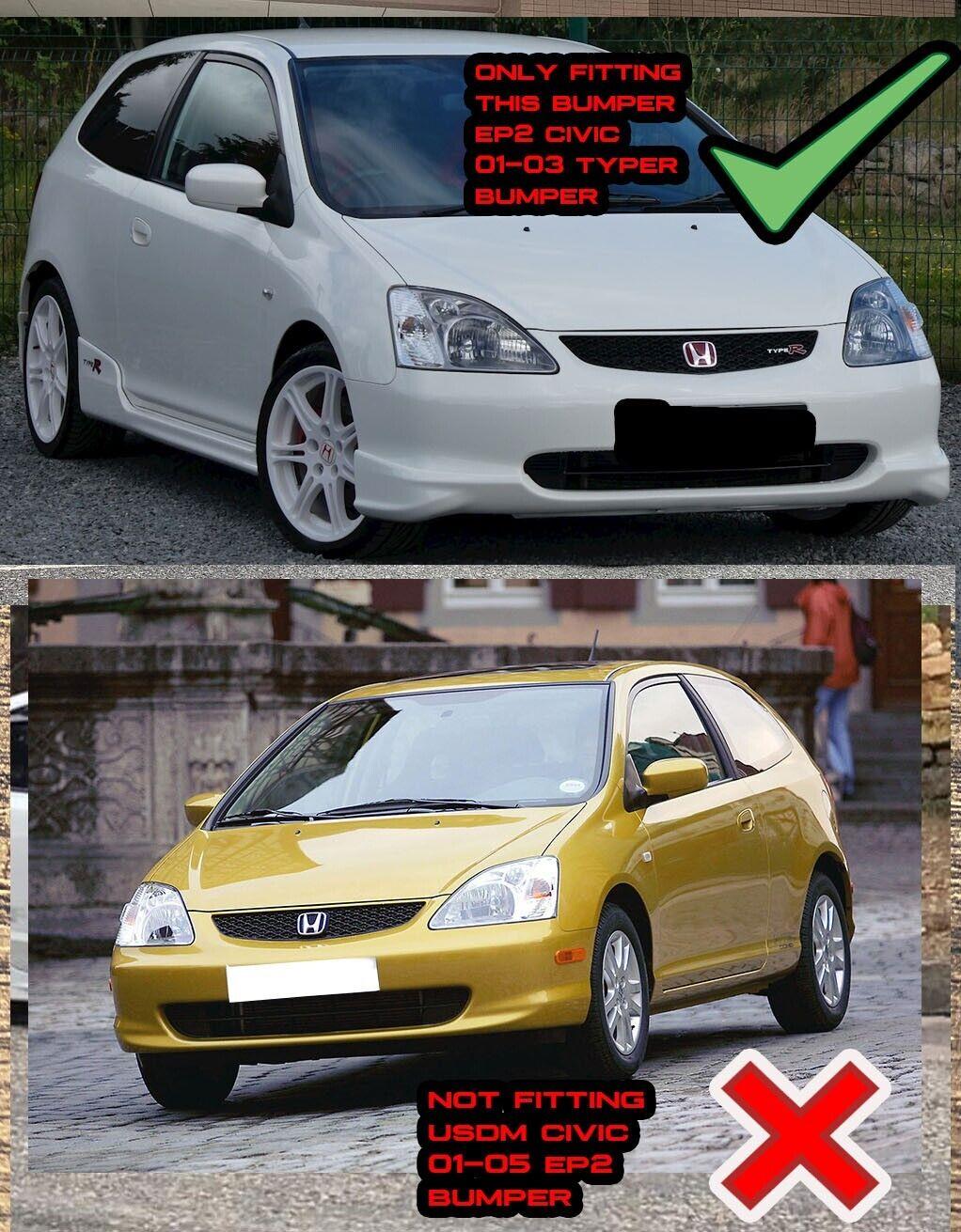 For HONDA Civic Air Walker Ep3 Ep2 01-03 Front Bumper Lip Ep3 Jdm Style