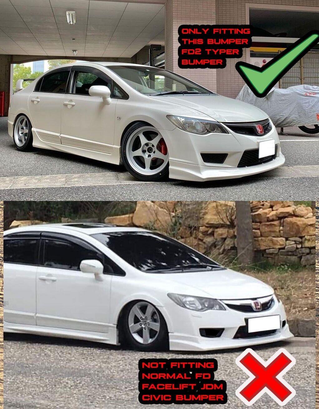 JDM For HONDA Civic 8th Gen Fd2 Type R Front Bumper Lip Style For Mugen ...