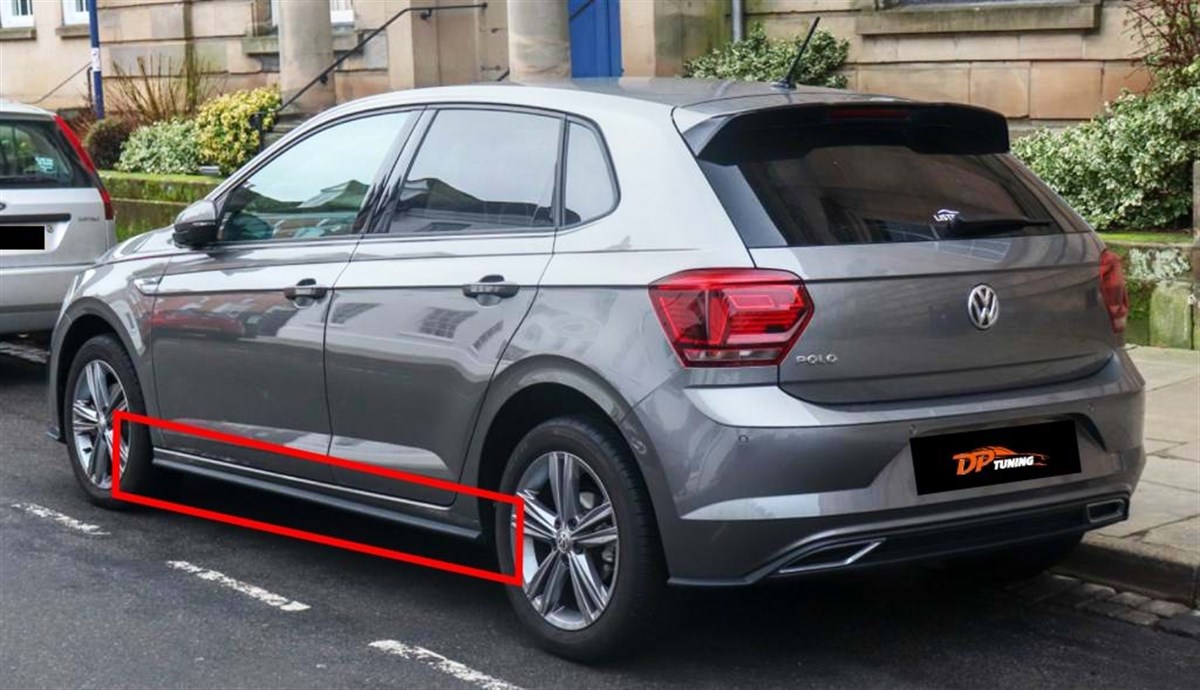 Polo Mk6 R Line Side Skirts Piano Black Vacuum Plastic 2018 - Polo Mk6 ...