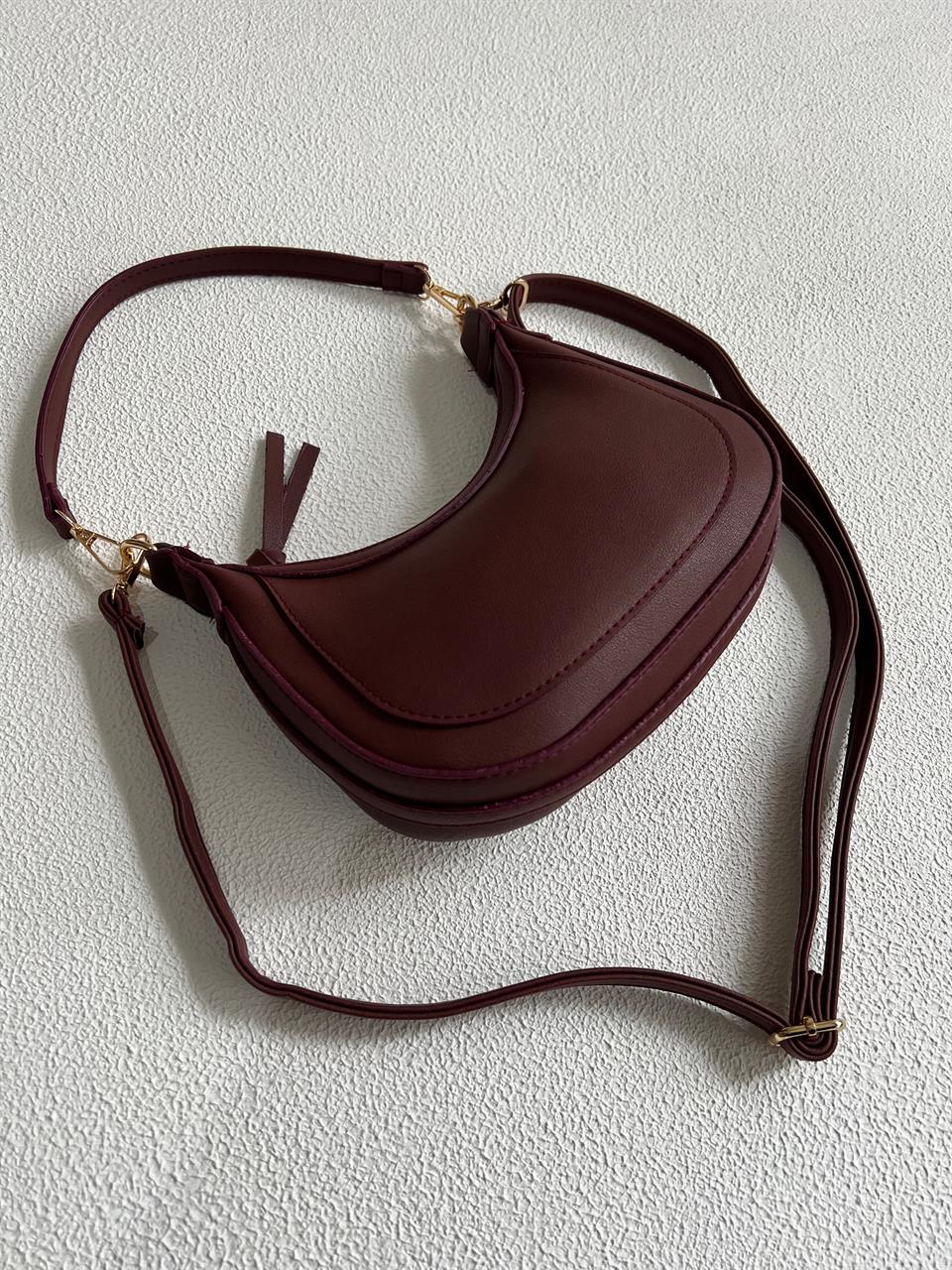 Alanya Model El Ve Kadın Omuz Çantası Bordo