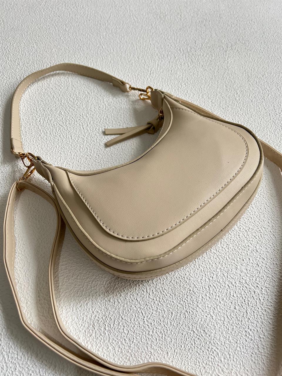 Alanya Model El Ve Kadın Omuz Çantası Krem