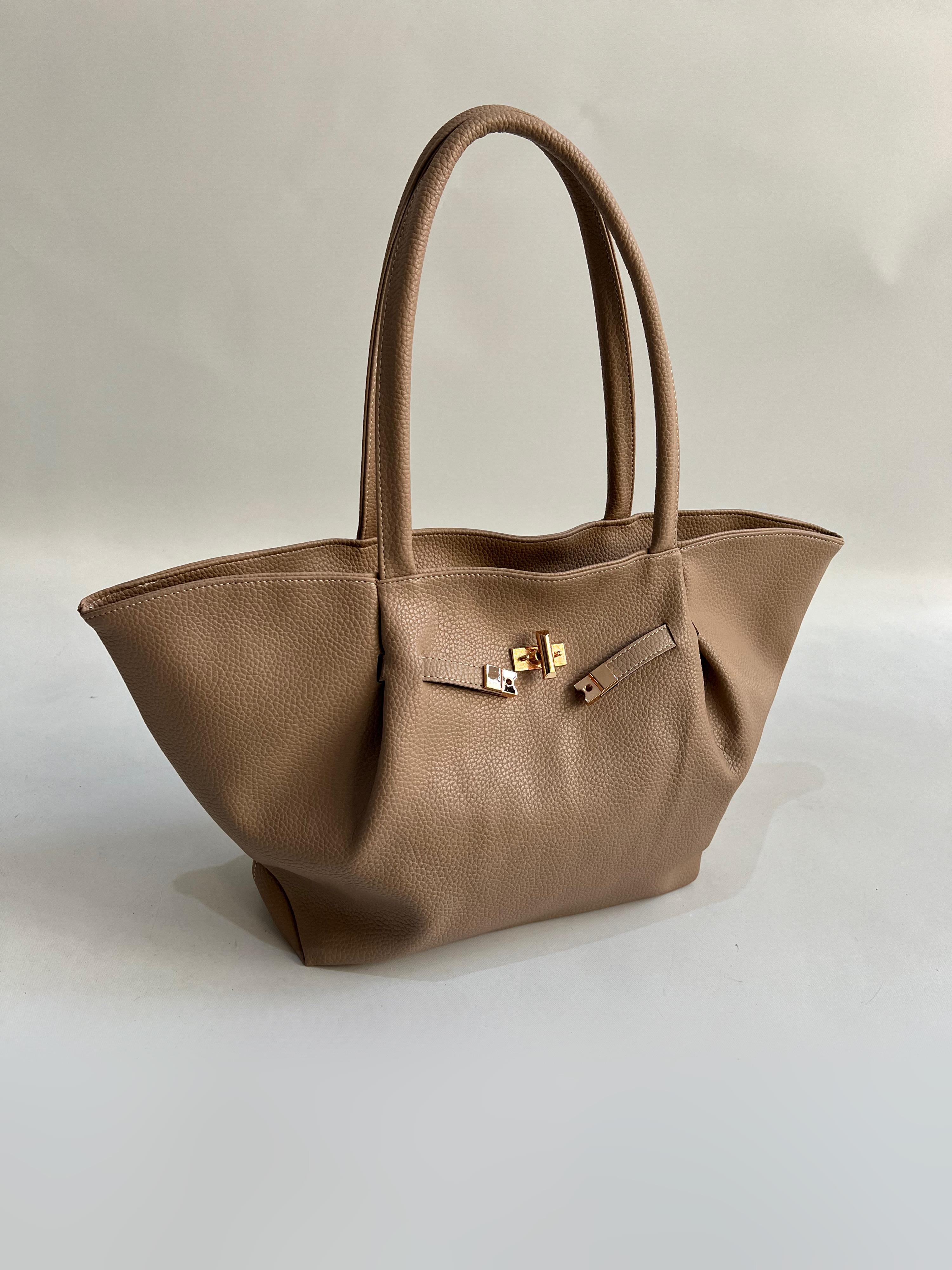 Coke Model El Ve Kadın Omuz Çantası Açık Vizon