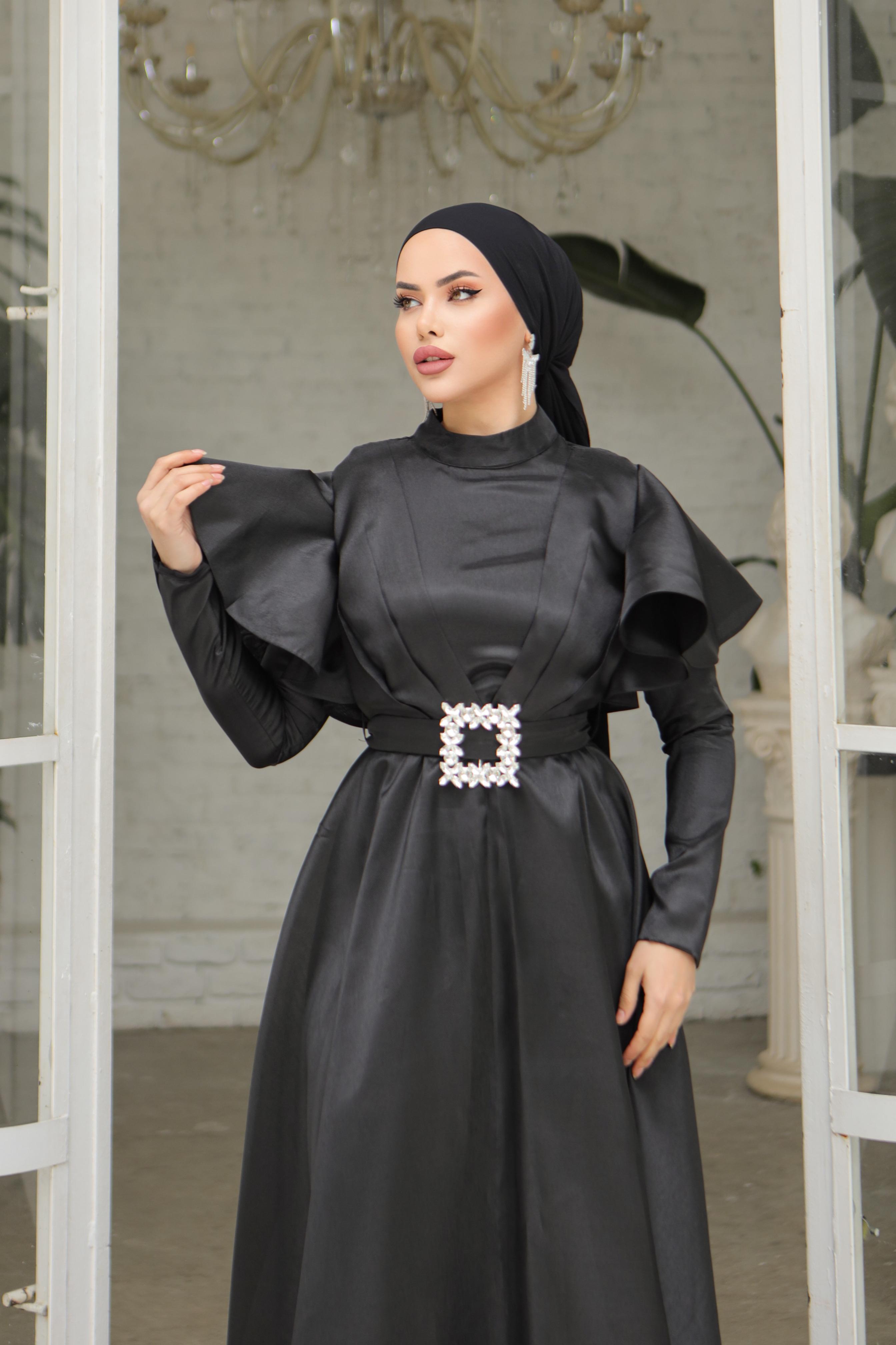 Tesettür Han Organze Abiye Siyah