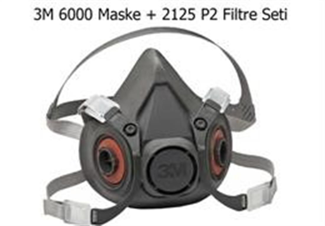 3M Yarım Yüz Maske ve P2 Filtre Seti