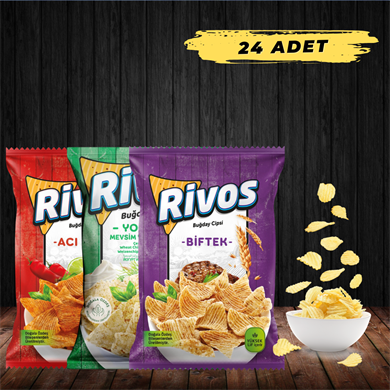 Haşiroğlu Rivos Buğday Cipsi Karma 56 Gr*24 Adet