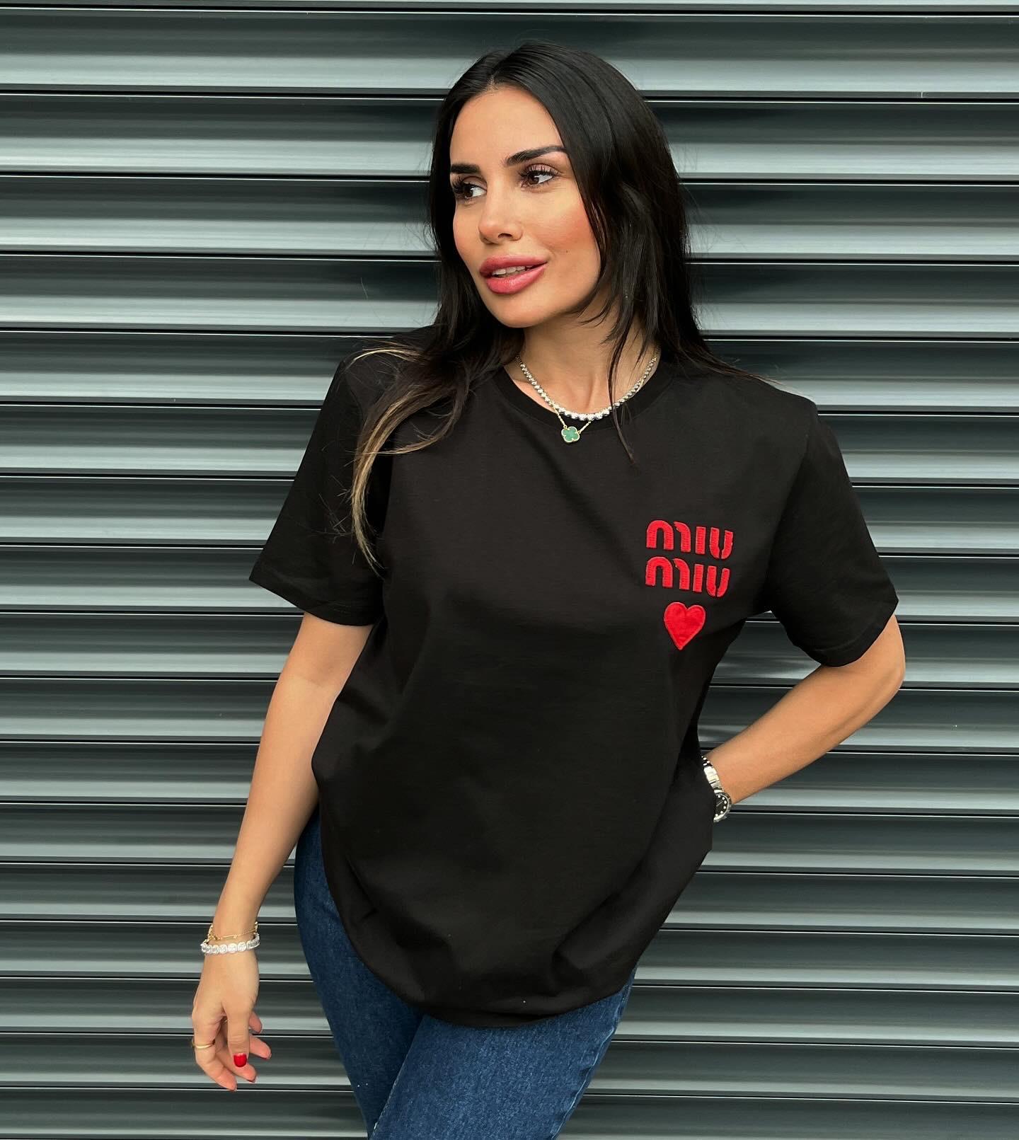 MIU MIU T-SHIRT, MIU MIU SİYAH T-SHIRT, T-SHIRT, NEW SEASON T-SHIRT, MIU MIU NEW SEASON