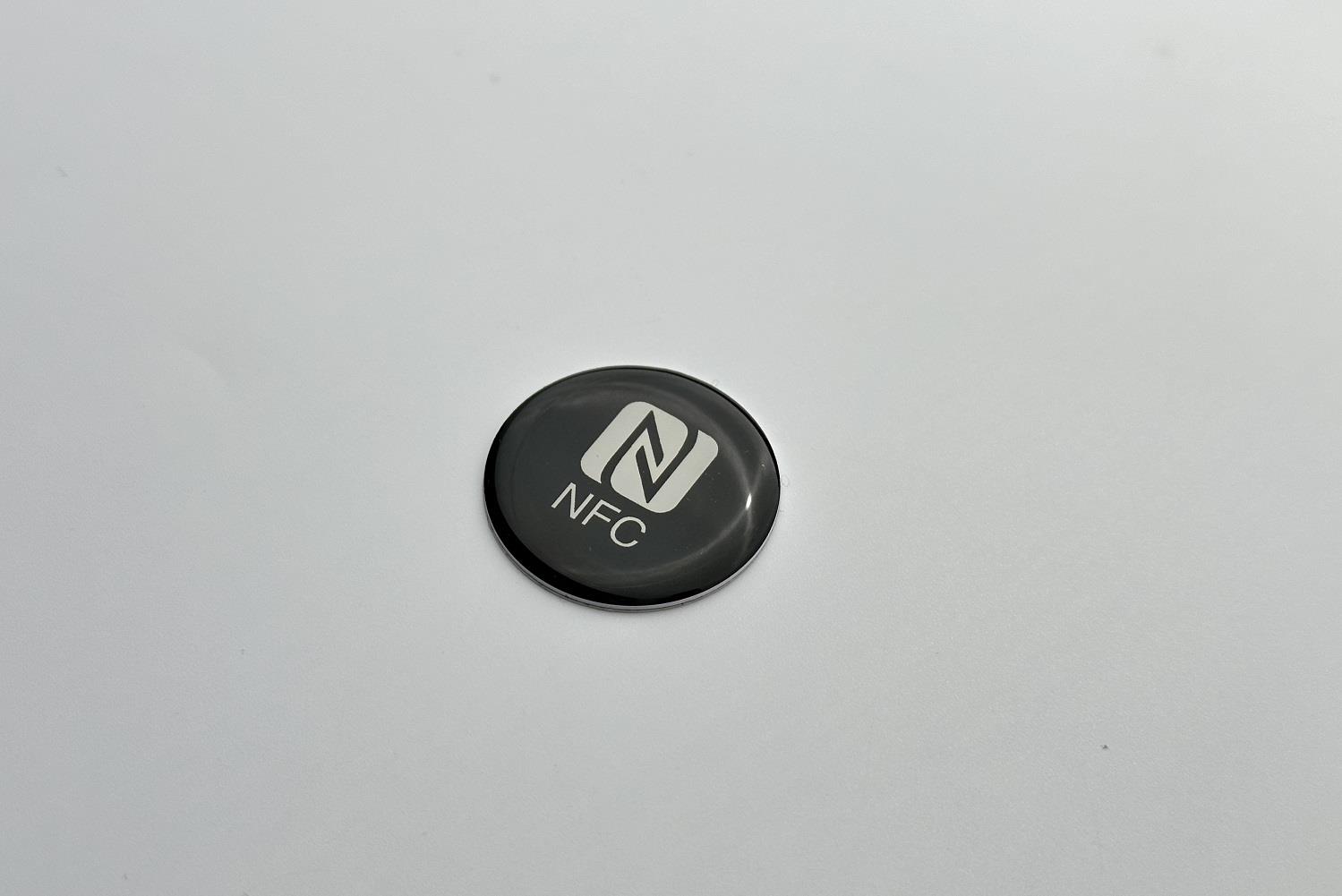 NFC Ntag213 Epoxy Tag 3M Yapışkanlı 30 mm Dia - Siyah