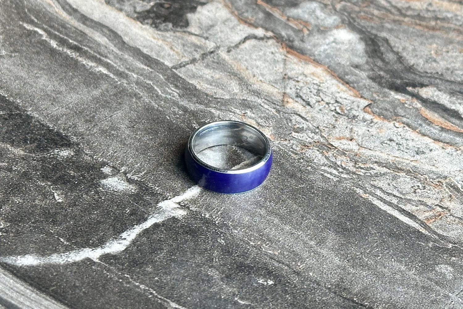 NFC Ring Metal Navy Blue