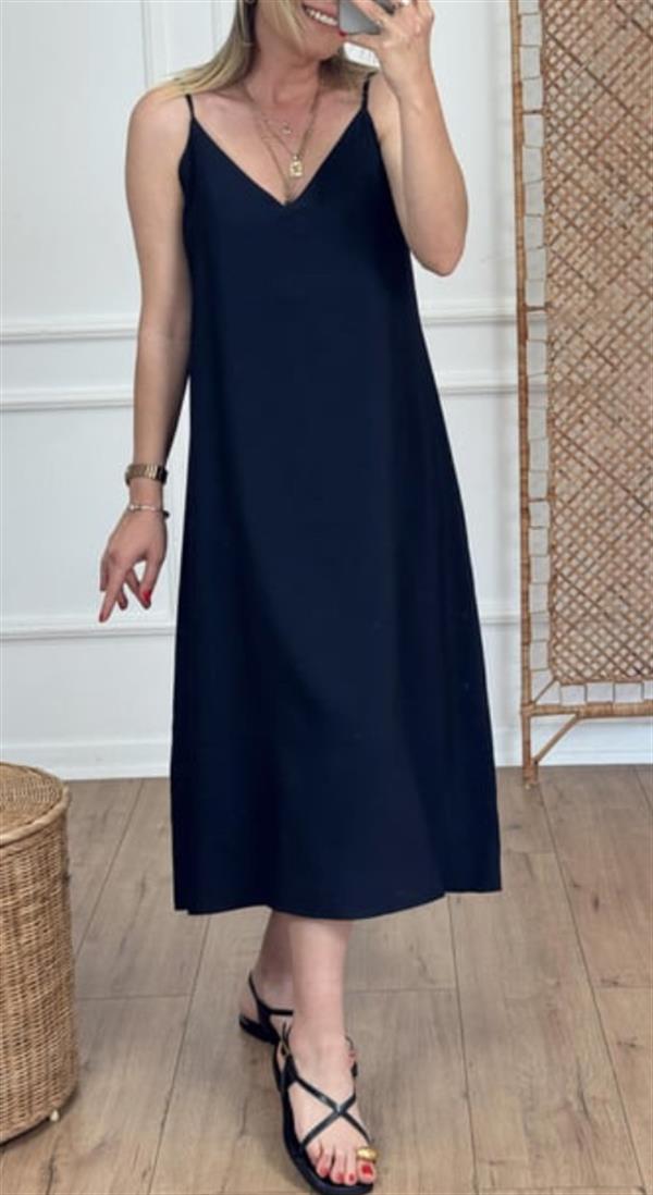 Askılı Siyah Elbise