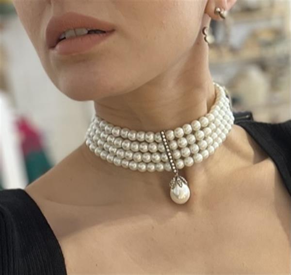 Damla Model İnci Choker Kolye