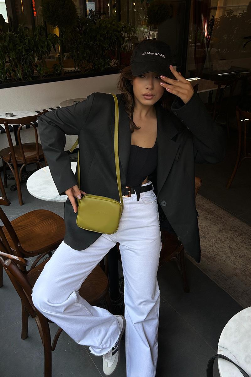 Lina Basic Çapraz Çanta Zeytin Yeşili | Shule Bags