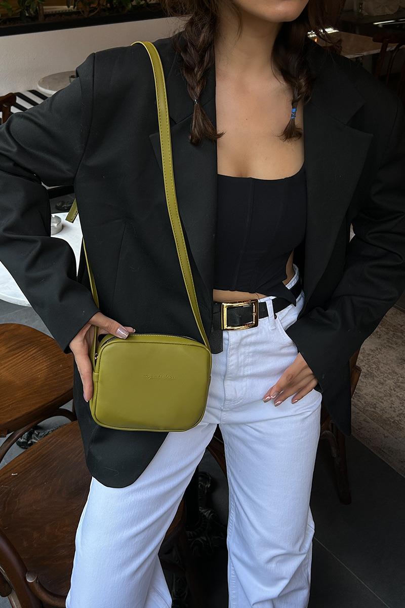 Lina Basic Çapraz Çanta Zeytin Yeşili | Shule Bags